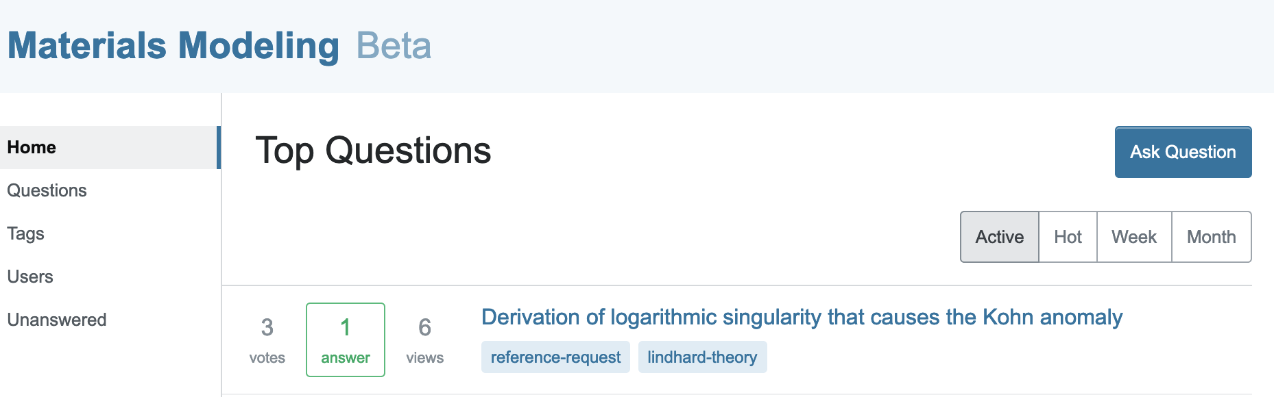 Join now! The Materials Modeling Stack Exchange forum is now in public ...